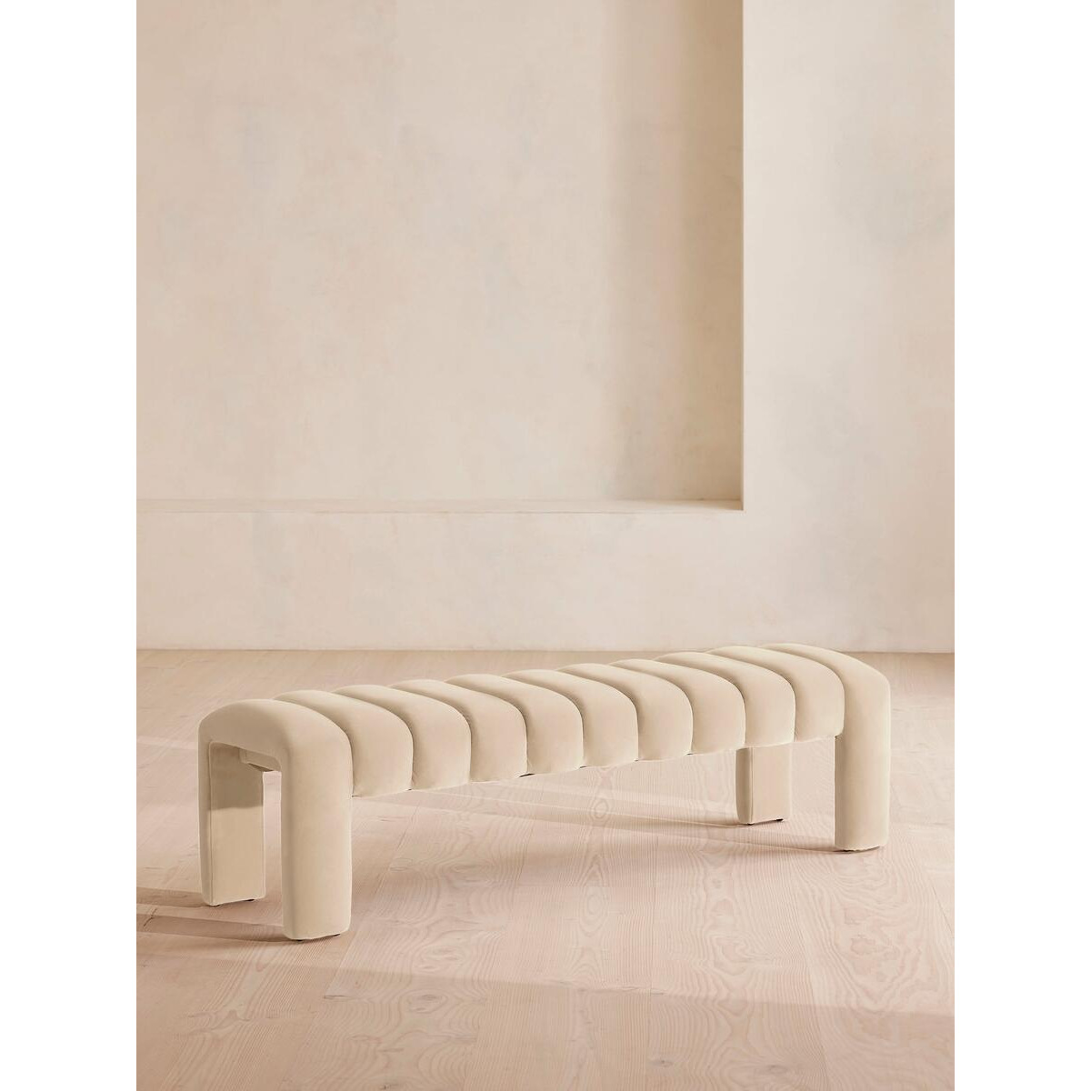 Buy Willis Bench, Velvet, Porcelain - Vintage-Inspired Glamour ...