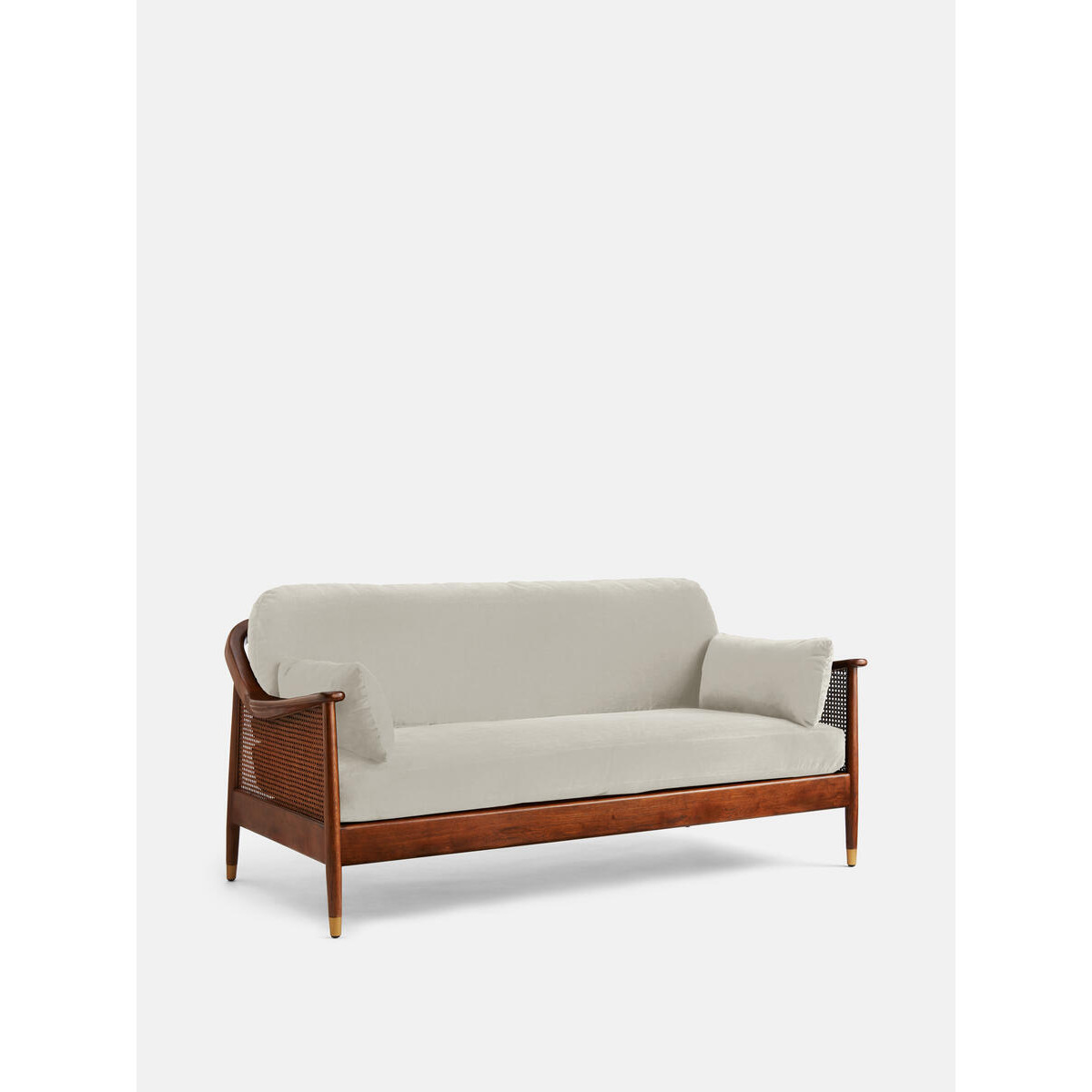 Buy Atlanta Three Seater Sofa in Porcelain Velvet | Shoreditch House ...
