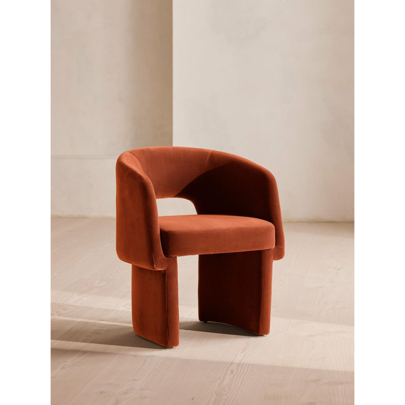 Rust Velvet Morrell Dining Chair | Contemporary House Design by Soho ...