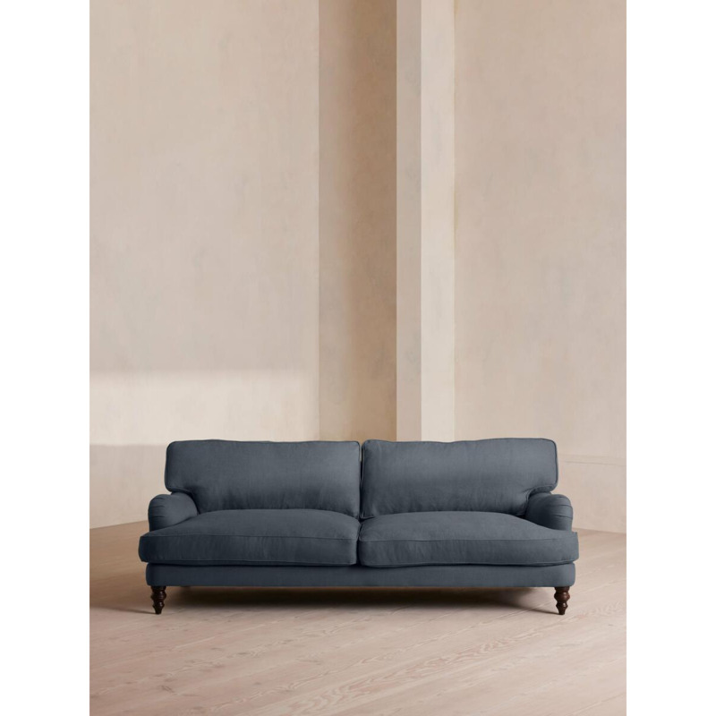 Arundel Four Seater Sofa, Linen, Prussian Blue by Soho Home Ltd ...