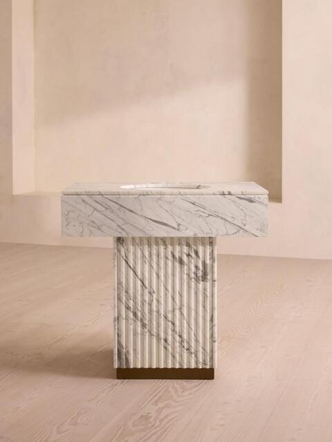 Stellios Single Vanity, Arabescato Marble by Soho Home Ltd | ufurnish.com