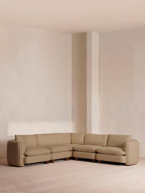 Vivienne Deeper Sit Modular Sofa, Corner Sofa, Linen, Wheat by Soho Home Ltd | ufurnish.com