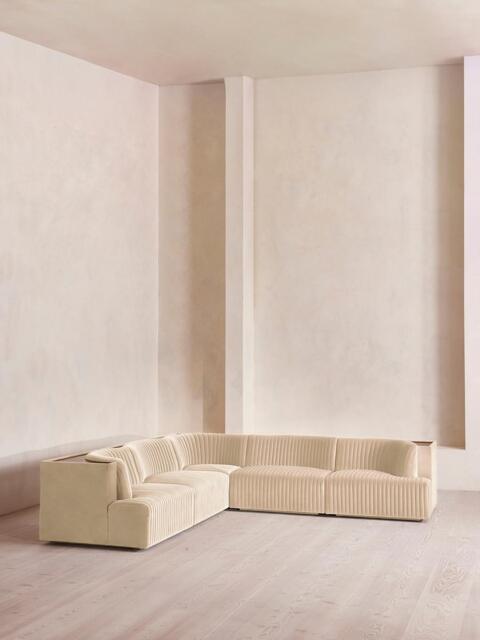 Hamish Modular Sofa, Corner Sofa, Velvet, Porcelain by Soho Home Ltd ...