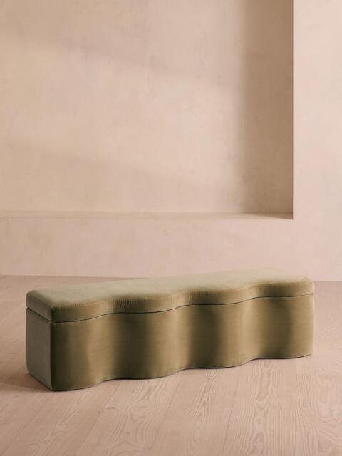 Eli Storage Bench, Lichen Velvet by Soho Home Ltd | ufurnish.com