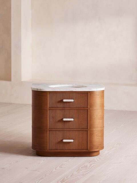 Witley Single Vanity Unit, Carrara Marble by Soho Home Ltd | ufurnish.com