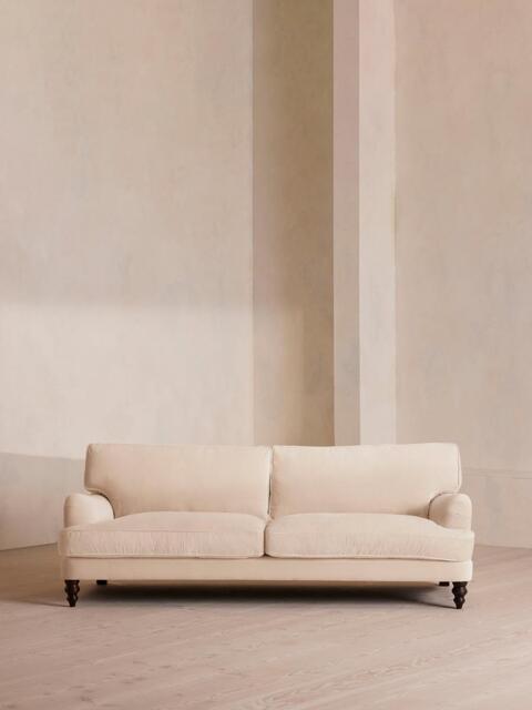Arundel Four Seater Sofa, Velvet, Porcelain by Soho Home Ltd | ufurnish.com
