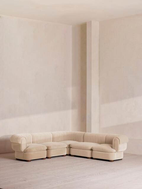 Rava Modular Sofa, Corner Sofa, Velvet, Porcelain by Soho Home Ltd ...