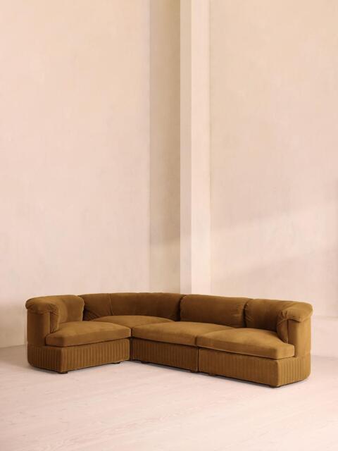 Oona Modular Sofa, L-Shape Sofa, Velvet Mustard UK by Soho Home Ltd ...