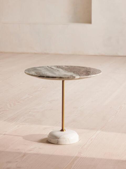 Large Low Fleet Side Table in Terra Bianca Marble by Soho Home Ltd ...