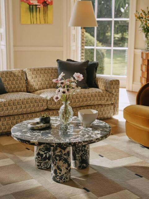 Tisbury Coffee Table, Noir Grande Marble by Soho Home Ltd | ufurnish.com