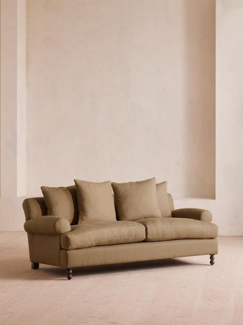 Audrey Two Seater, Sofa, Linen, Wheat by Soho Home Ltd | ufurnish.com