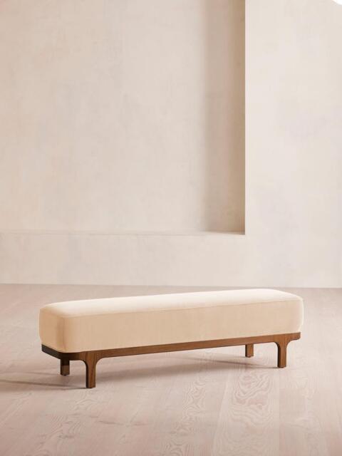 Belsa Bench, Velvet, Porcelain by Soho Home Ltd | ufurnish.com