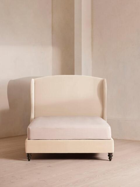 Rivas Bed, Emperor, Velvet, Porcelain by Soho Home Ltd | ufurnish.com