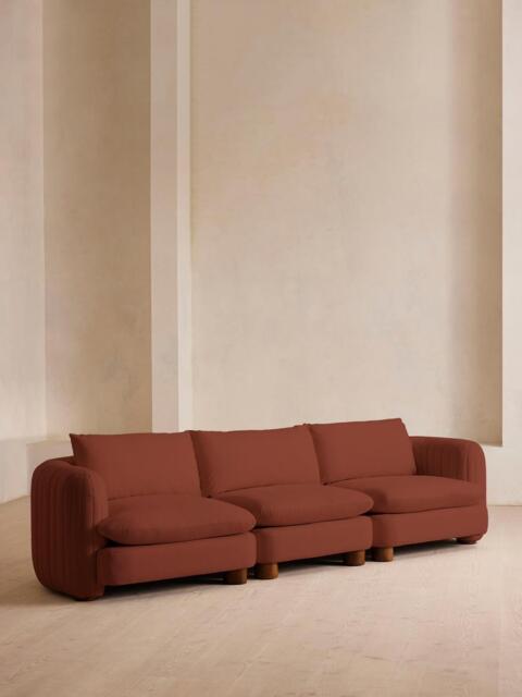 Vivienne Deeper Sit Modular Sofa, Four Seater, Linen, Sienna by Soho Home Ltd | ufurnish.com