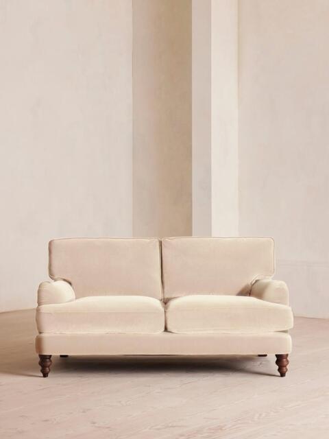Arundel Two Seater Sofa, Velvet, Porcelain by Soho Home Ltd | ufurnish.com