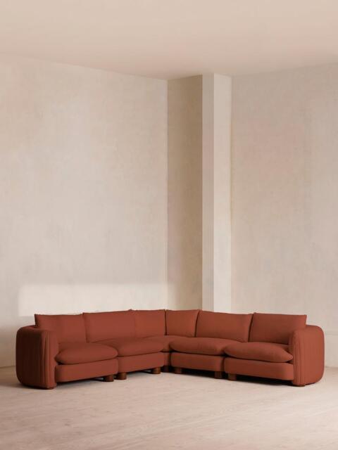 Vivienne Deeper Sit Modular Sofa, Corner Sofa, Linen, Antique Rose by ...