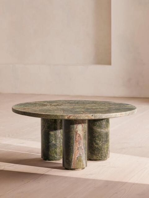 Tisbury Coffee Table, Jurassic Green Marble by Soho Home Ltd | ufurnish.com