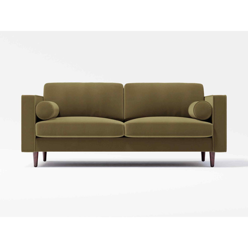 Hampton 2 Seater Leather Sofa - Pebble Leather by Splendour Sofas | ufurnish.com