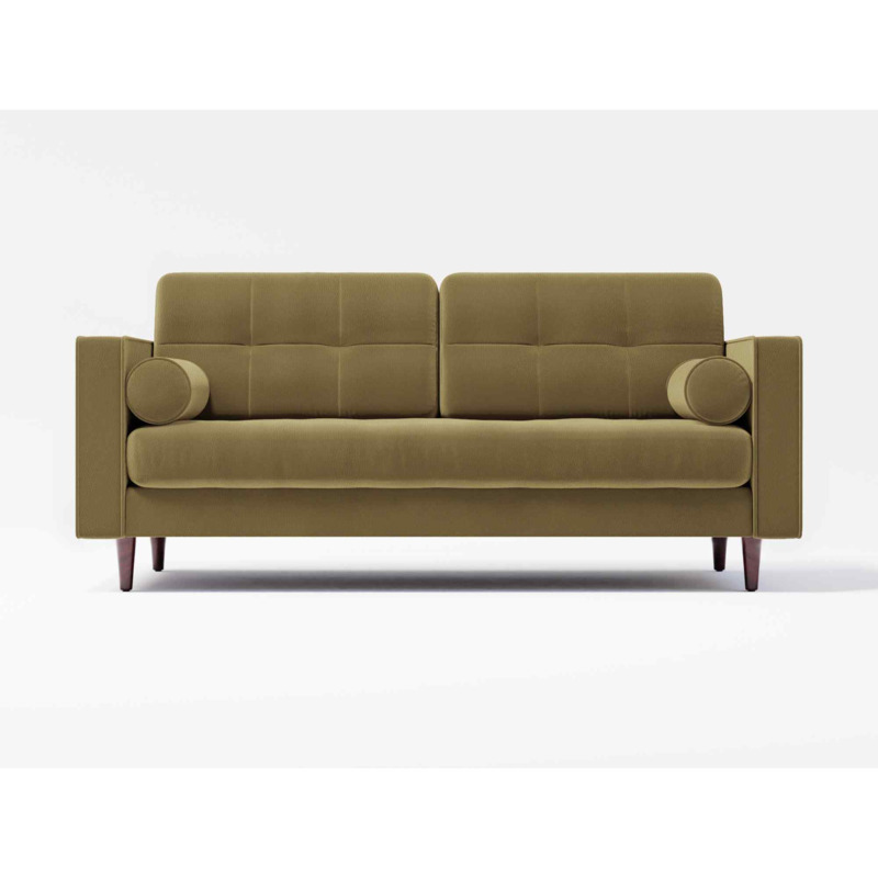 Hayes 2 Seater Sofa Pebble Leather by Splendour Sofas | ufurnish.com
