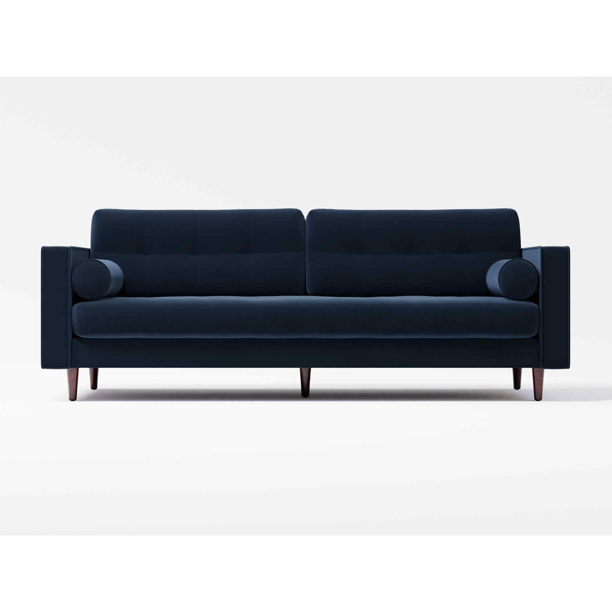 Hayes 3 Seater Velvet Sofa - Navy Blue Velvet by Splendour Sofas ...