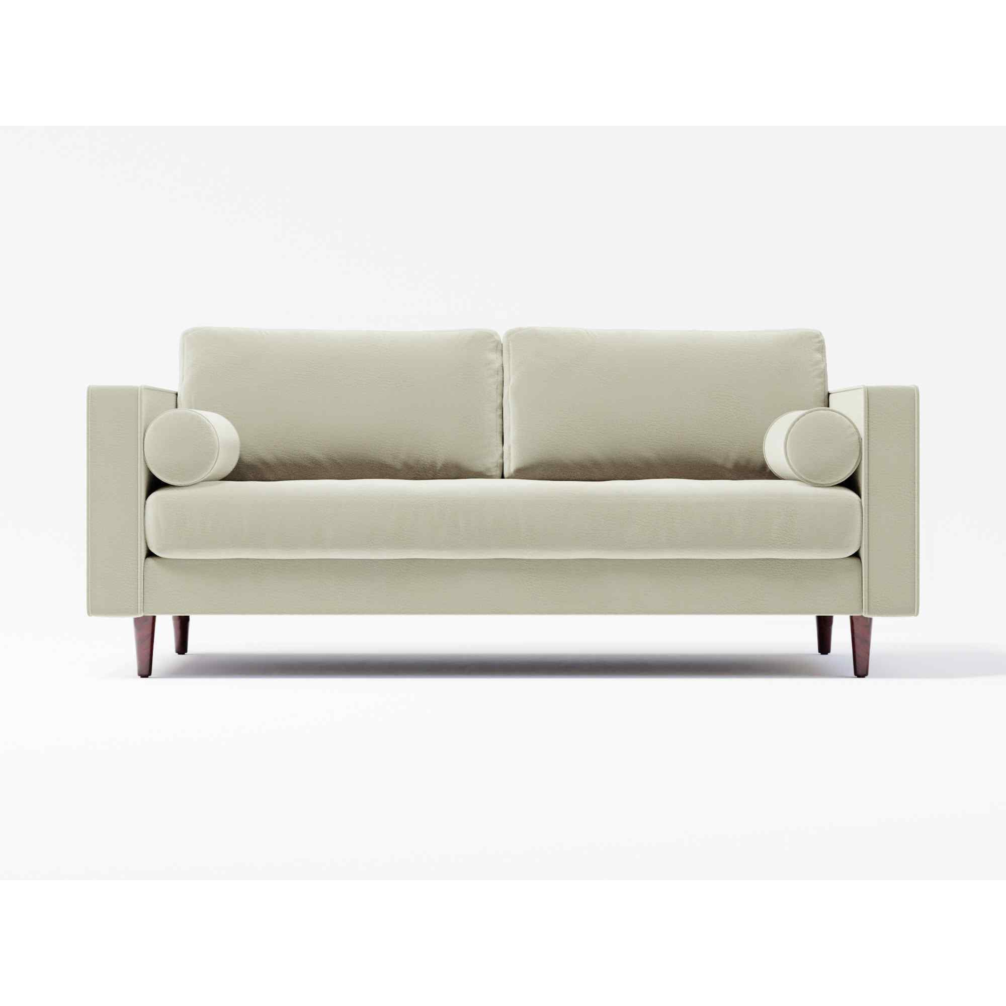 Jacob 2 Seater Sofa Cream Leather by Splendour Sofas | ufurnish.com