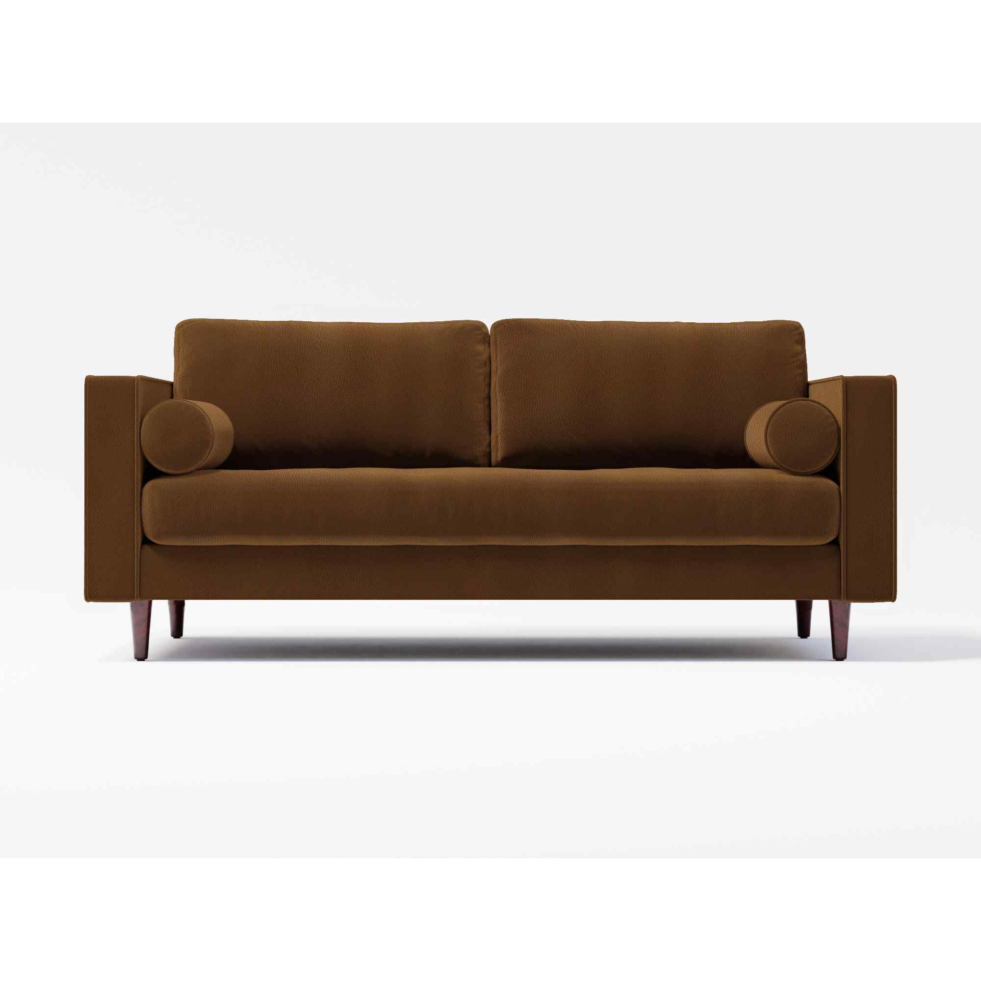 Jacob 2 Seater Sofa Tan Leather by Splendour Sofas | ufurnish.com