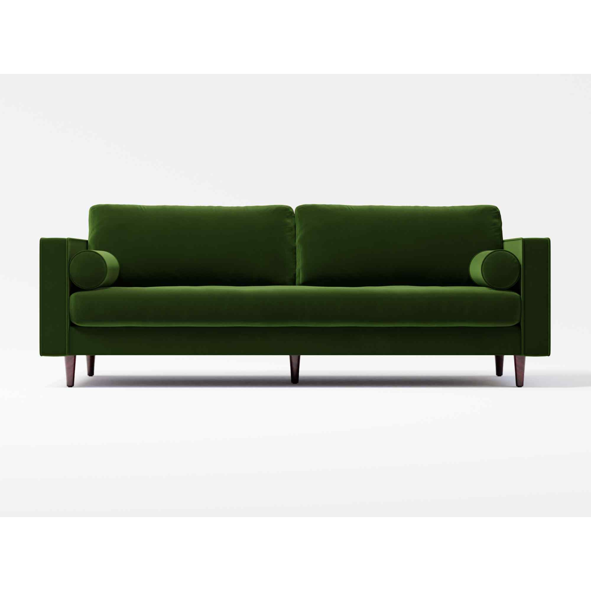 Jacob 3 Seater Velvet Sofa - Grass Green Velvet by Splendour Sofas ...