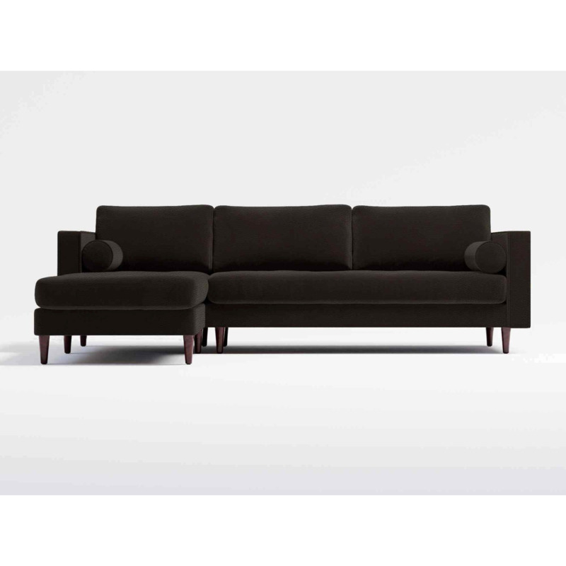 Jacob 4 Seater Left Hand Chaise Sofa Grey Leather by Splendour Sofas ...