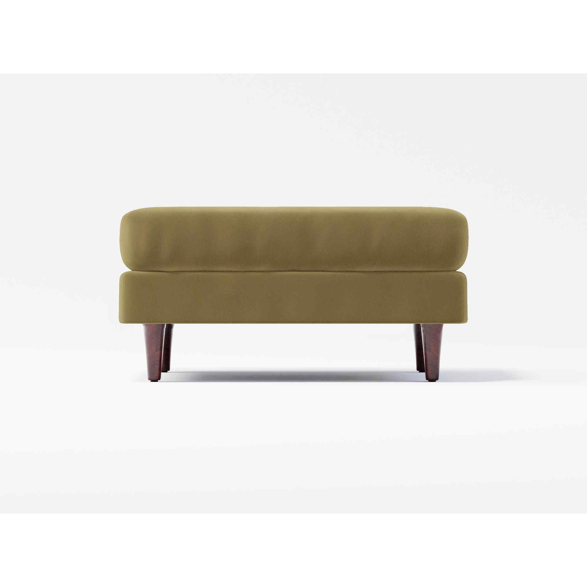 Jacob Footstool Pebble Leather by Splendour Sofas | ufurnish.com