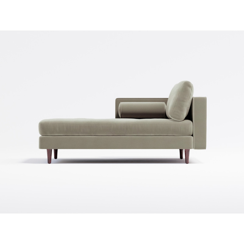 Jacob Left Hand Chaise Lounge Light Grey Leather by Splendour Sofas ...