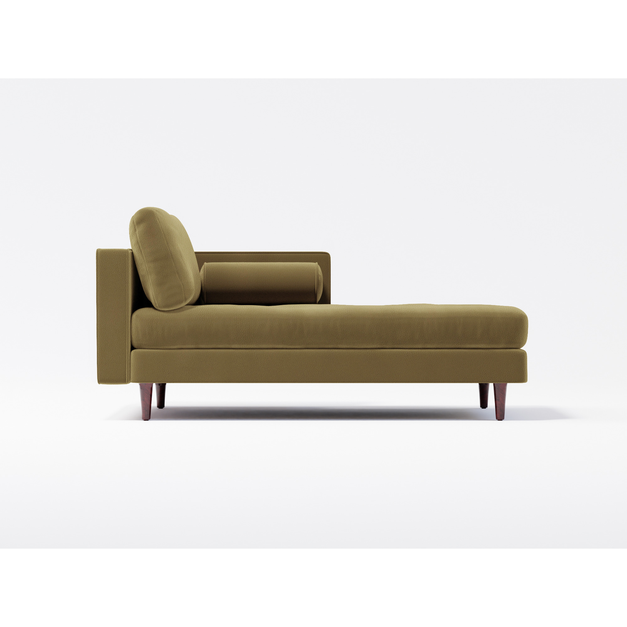 Jacob Leather Right Hand Chaise Lounge - Pebble Leather by Splendour ...