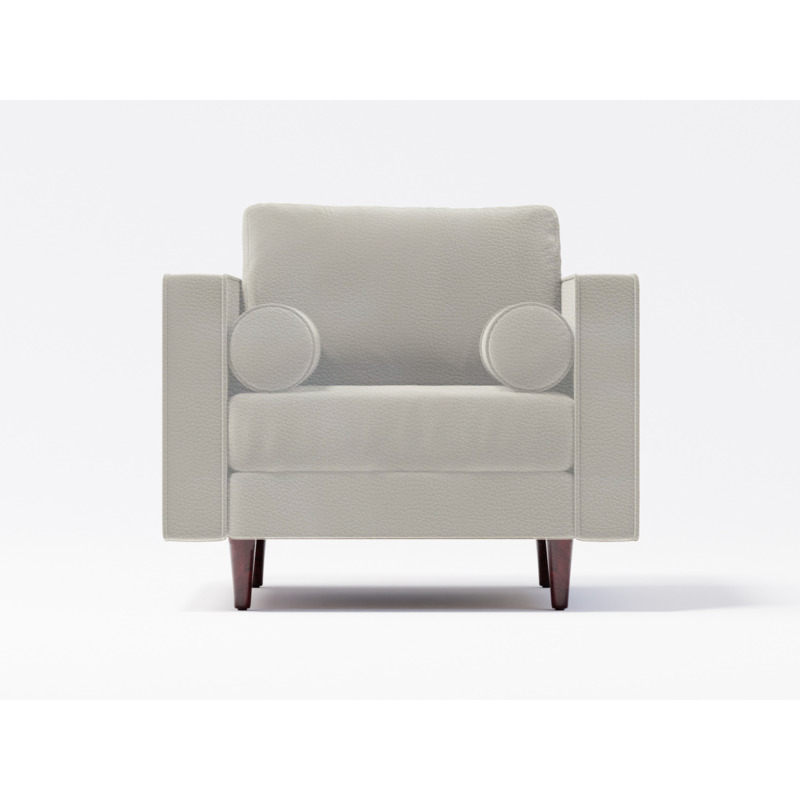 Jacob Single Seater Armchair White Leather by Splendour Sofas ...