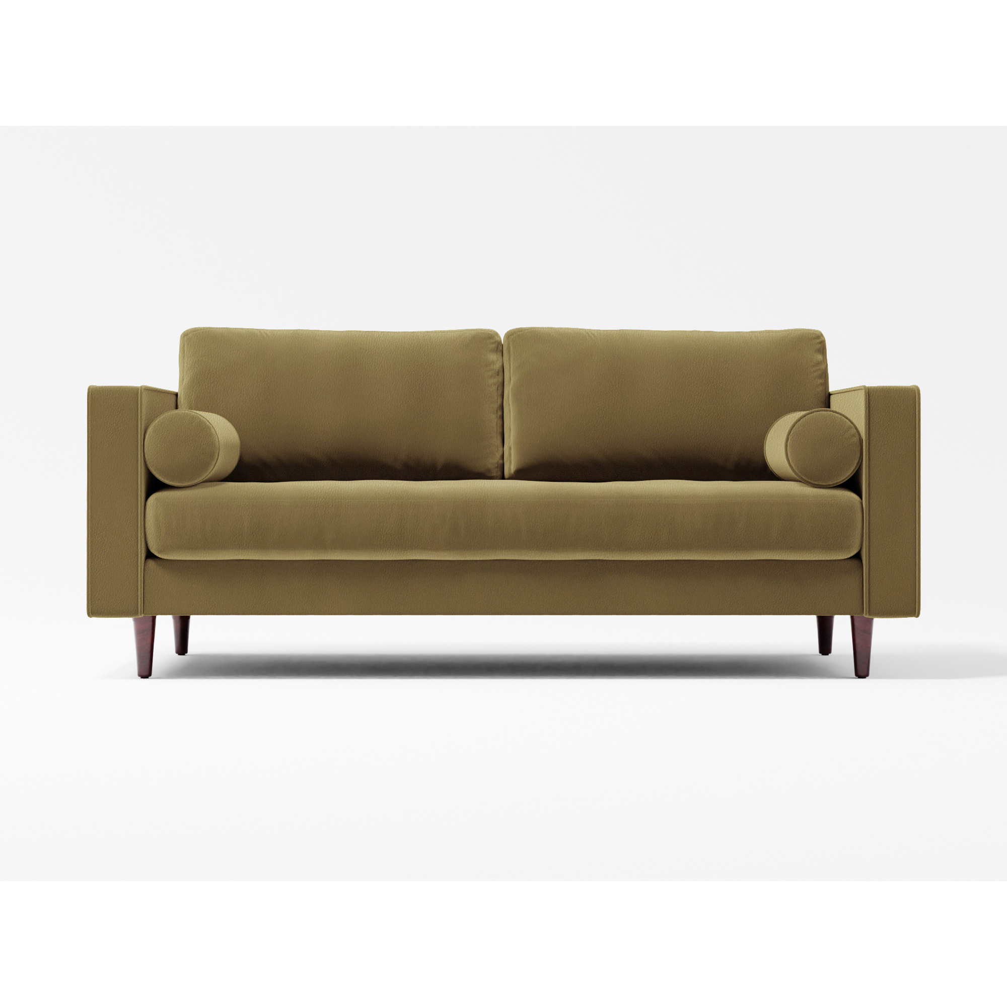 Scott 2 Seater Sofa Pebble Leather by Splendour Sofas | ufurnish.com