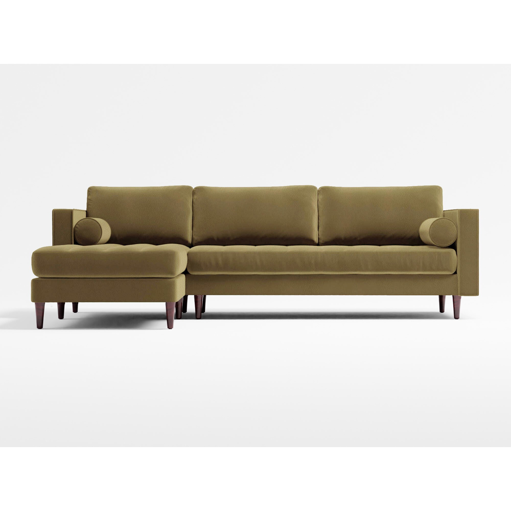 Scott 4 Seater Left Hand Chaise Sofa Pebble Leather by Splendour Sofas ...