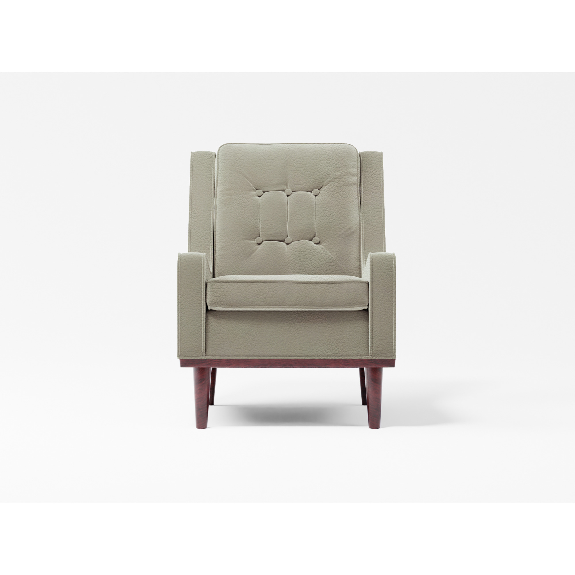 Scott Armchair Light Grey Leather by Splendour Sofas | ufurnish.com