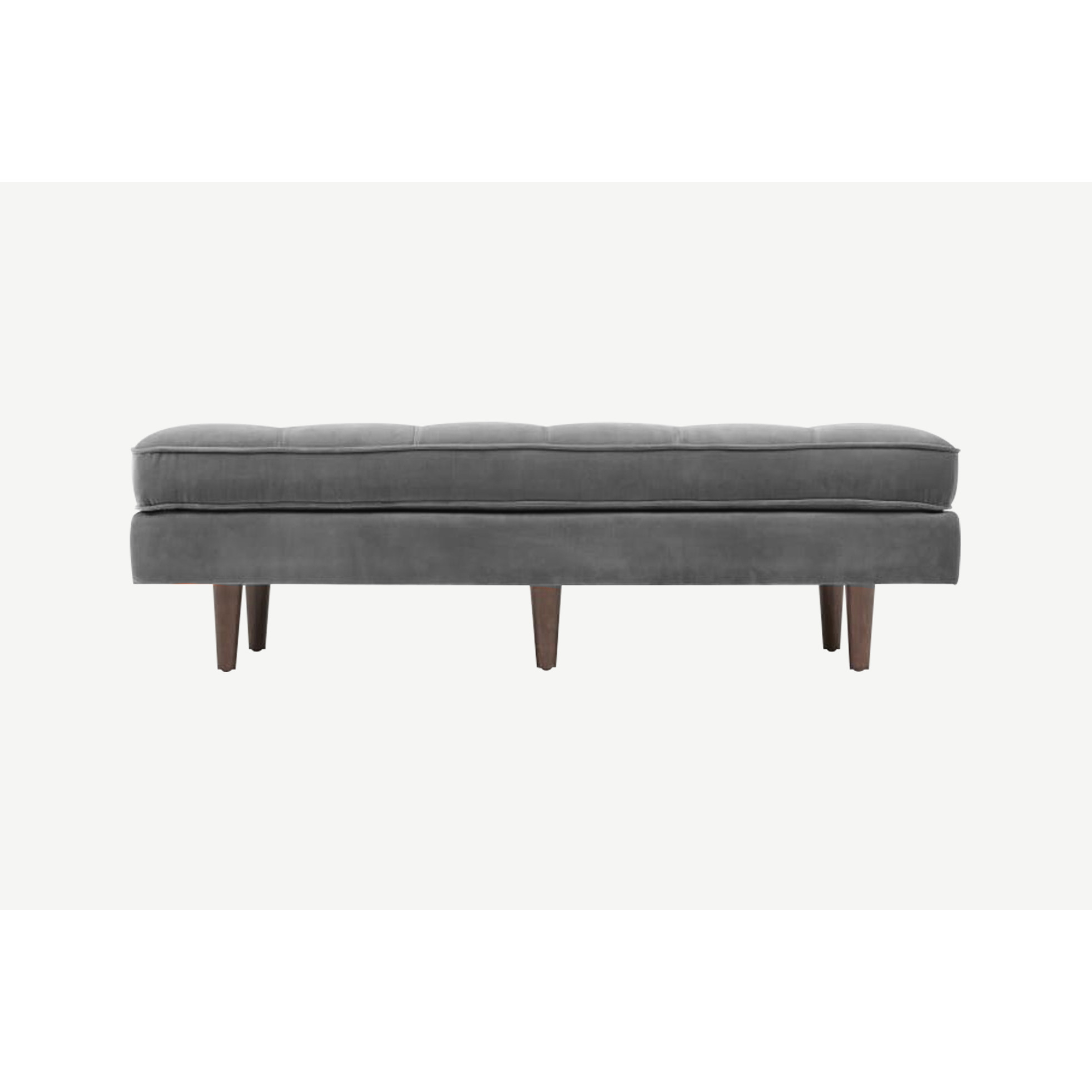 Scott Large Ottoman Bench Light Grey Velvet by Splendour Sofas ...