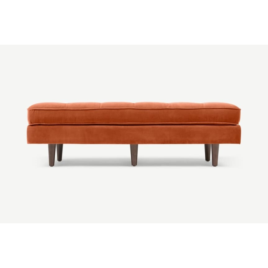 Scott Large Ottoman Bench Burnt Orange Velvet by Splendour Sofas ...