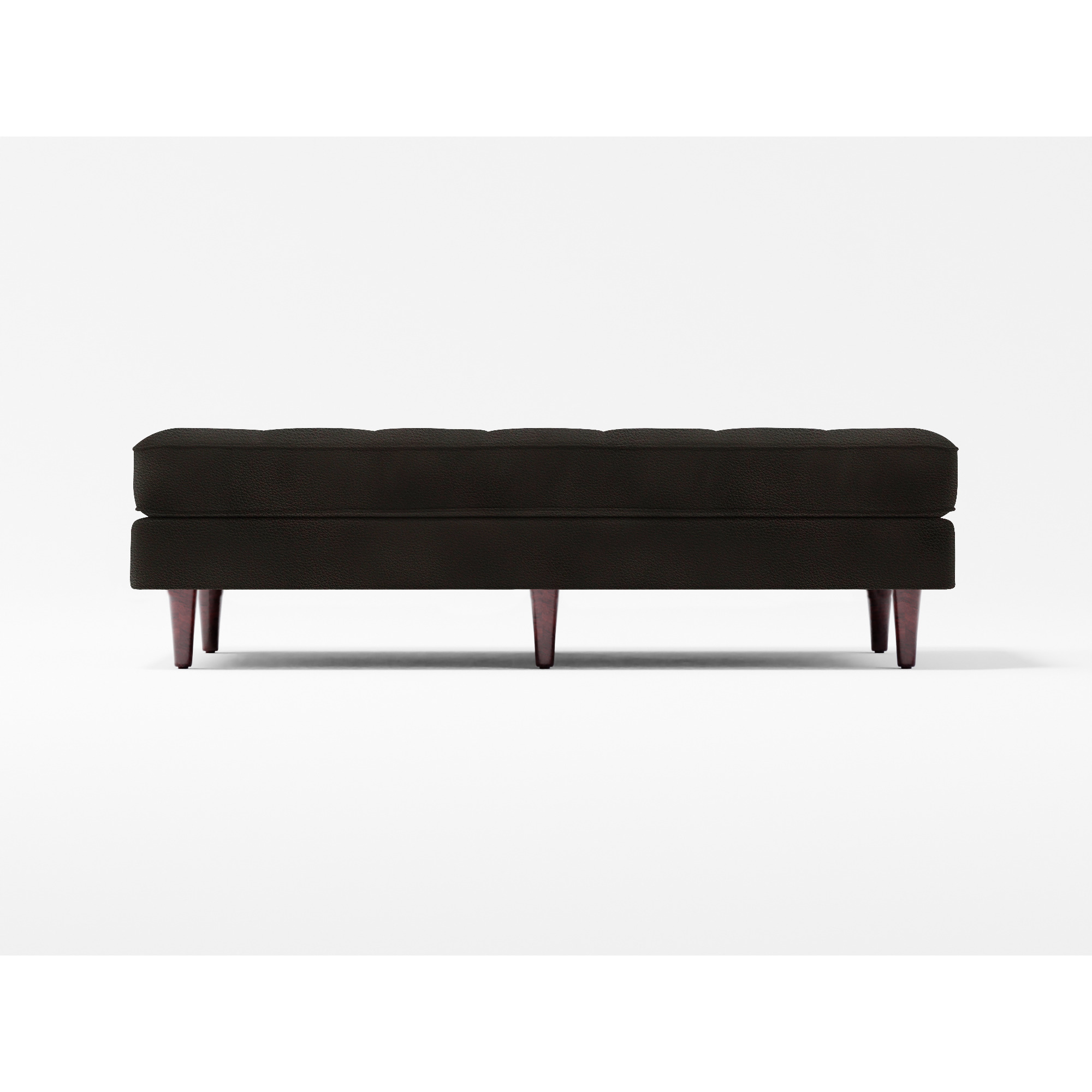 Scott Large Ottoman Bench Black Leather by Splendour Sofas | ufurnish.com