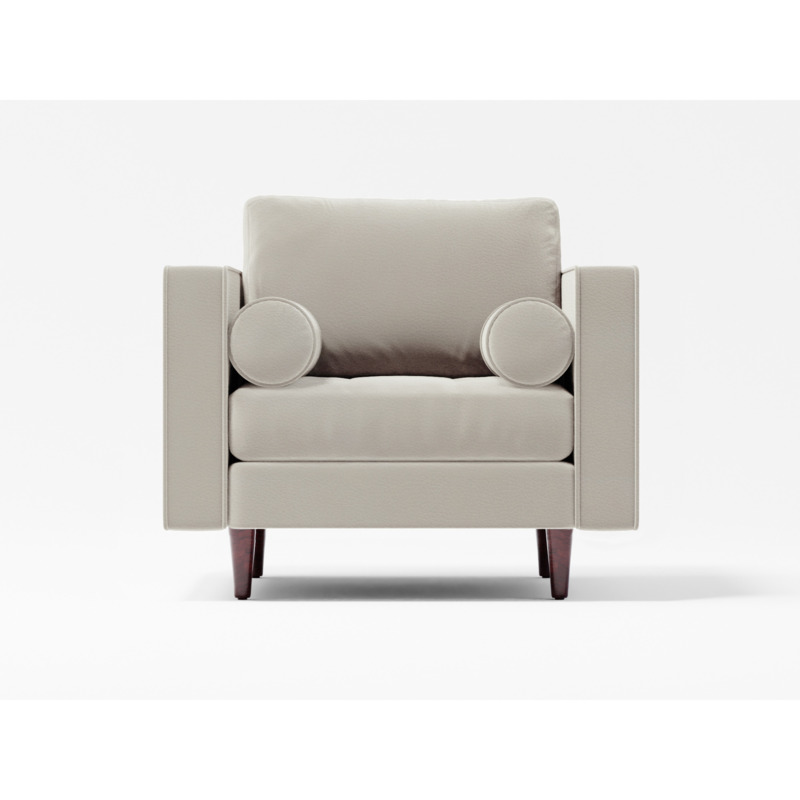 Scott Single Seater Armchair White Leather by Splendour Sofas ...