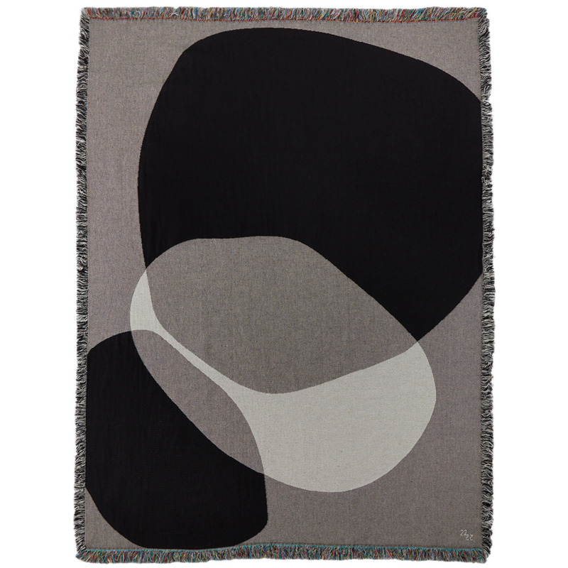 2222STUDIO SSENSE Exclusive Black & Grey Graphic Throw by SSENSE ...