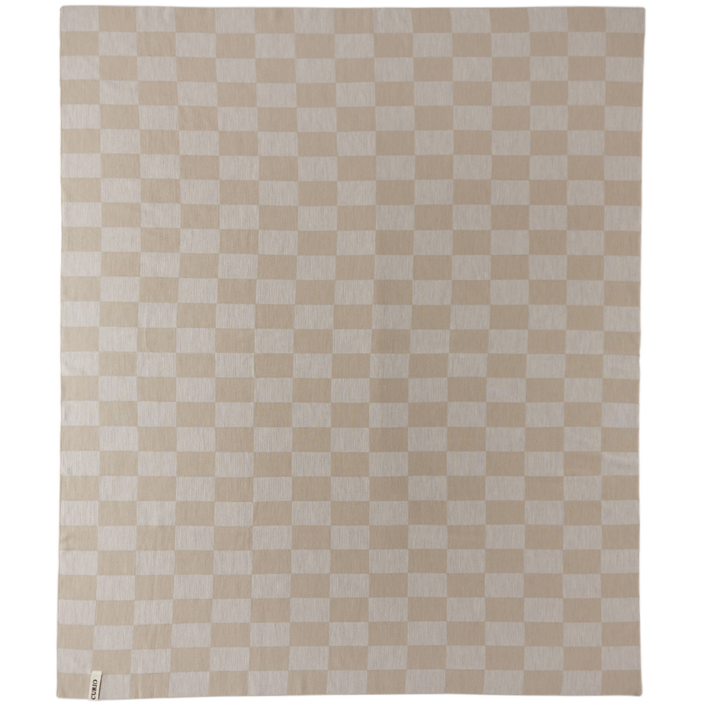 CURIO PRACTICE SSENSE Exclusive Off-White & Grey Check Blanket by ...