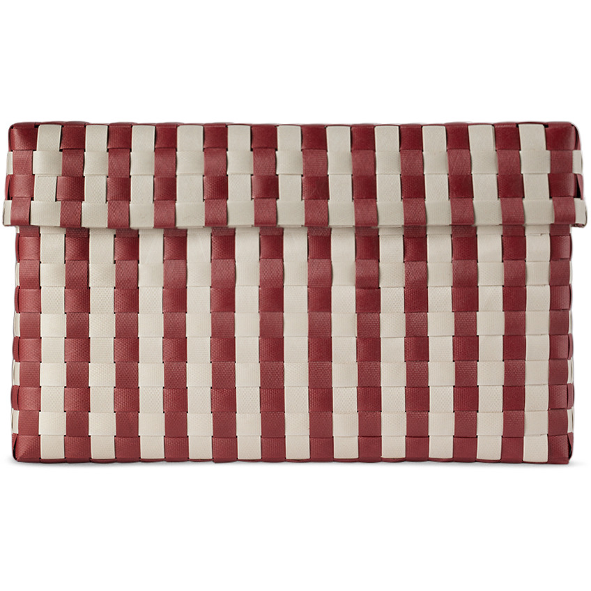 HAY Red & Off-White Maxim Large Stripe Box by SSENSE | uFurnish.com