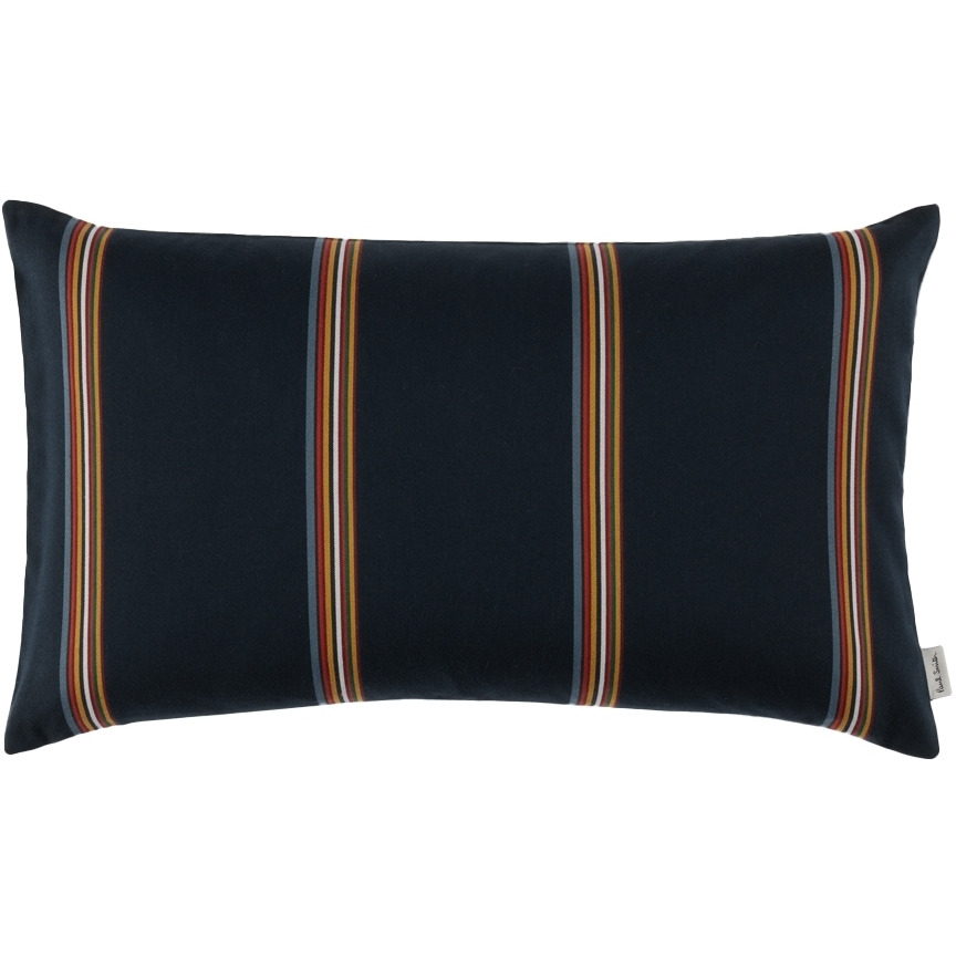 Paul Smith Navy Signature Stripe Bolster Cushion by SSENSE | ufurnish.com