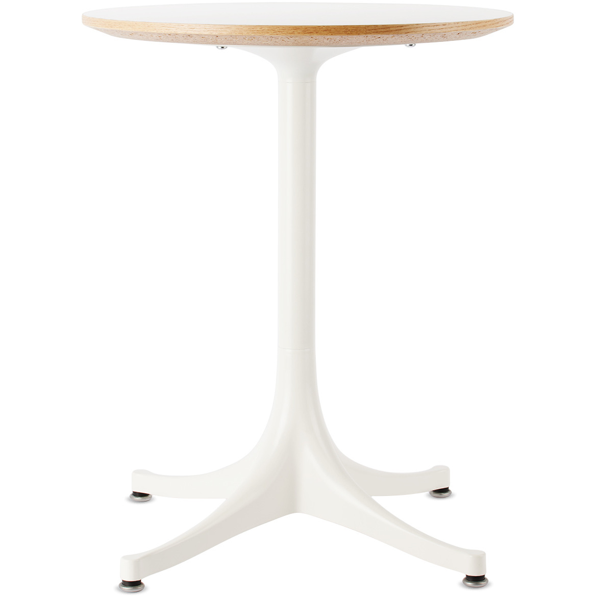 Herman Miller® White Nelson Pedestal Side Table by SSENSE | ufurnish.com