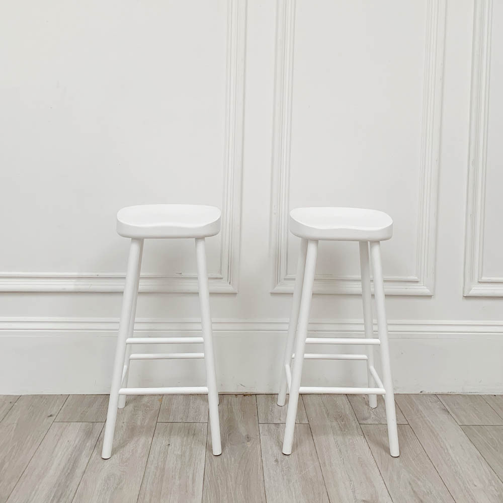 Clearance Ferguson Farmhouse Bar Stools - White - Set of 2 by Sweetpea ...