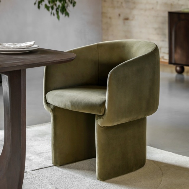 Lush Dining Chair - Green by Sweetpea & Willow | ufurnish.com
