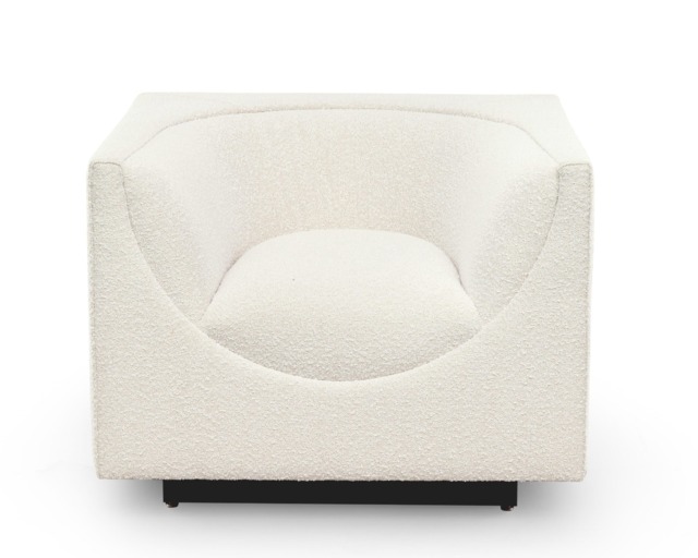 Era Swivel Chair - Boucle Sand by Sweetpea & Willow | ufurnish.com