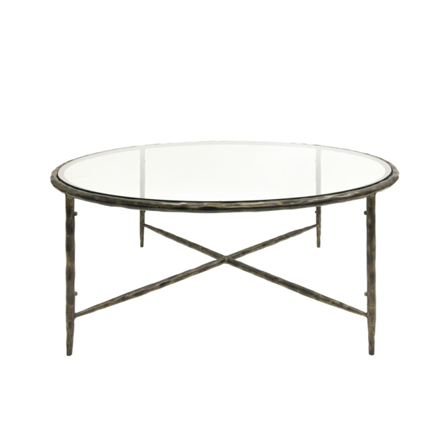 Harper Coffee Table - Round - Bronze by Sweetpea & Willow | ufurnish.com
