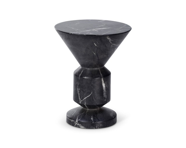 Argos Side Table - Black Marquina Faux Marble by Sweetpea & Willow ...