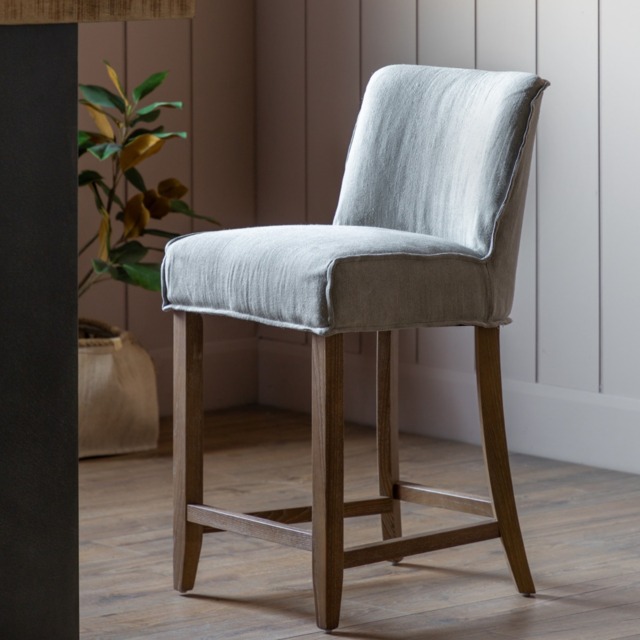 Atticus Bar Stool - Taupe by Sweetpea & Willow | ufurnish.com